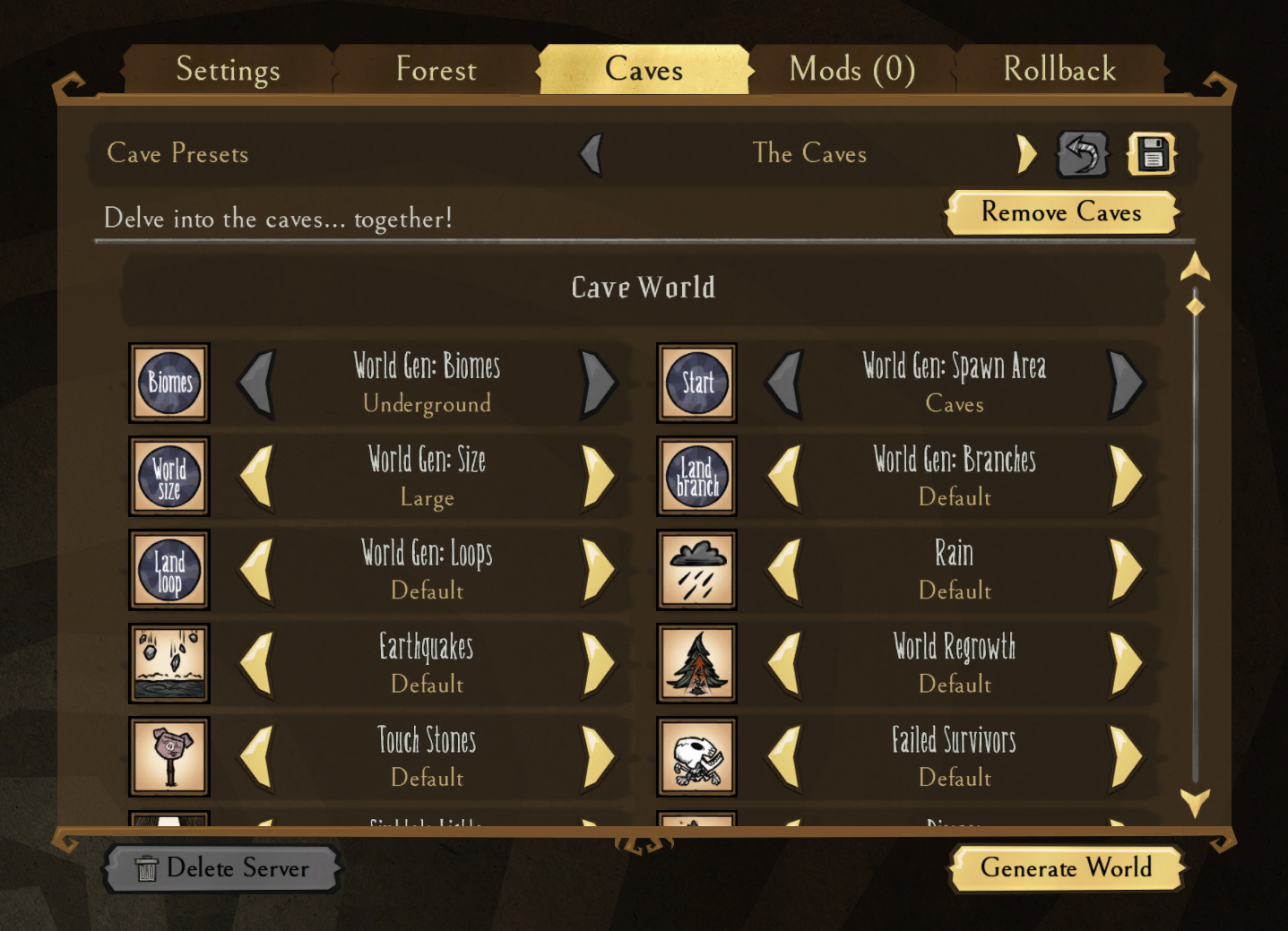 Configuring Caves on Your Nodecraft Don't Starve Together Server | Don ...