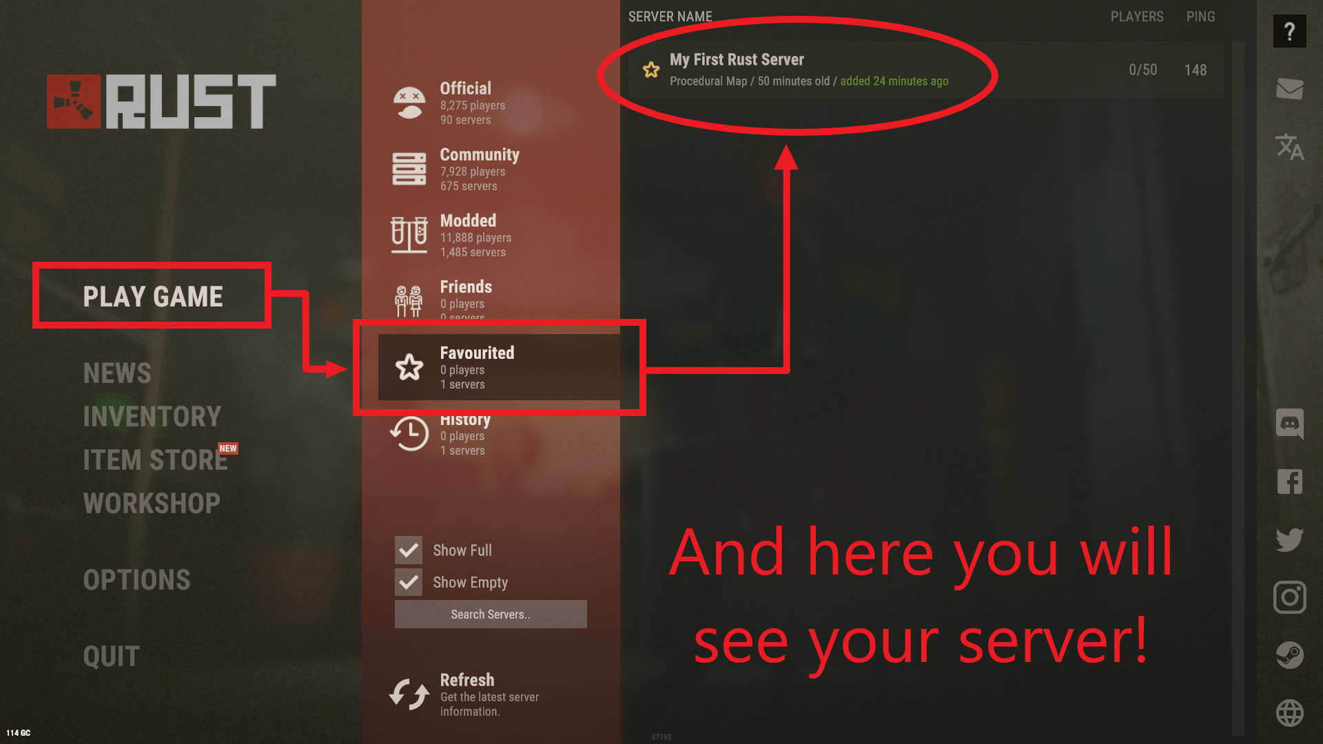 How To Quickly Find And Join Your Rust Server Rust Knowledgebase
